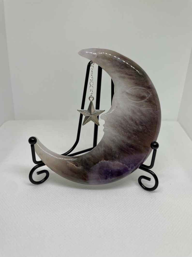 Crystal Moon Carving With Stand - Etsy