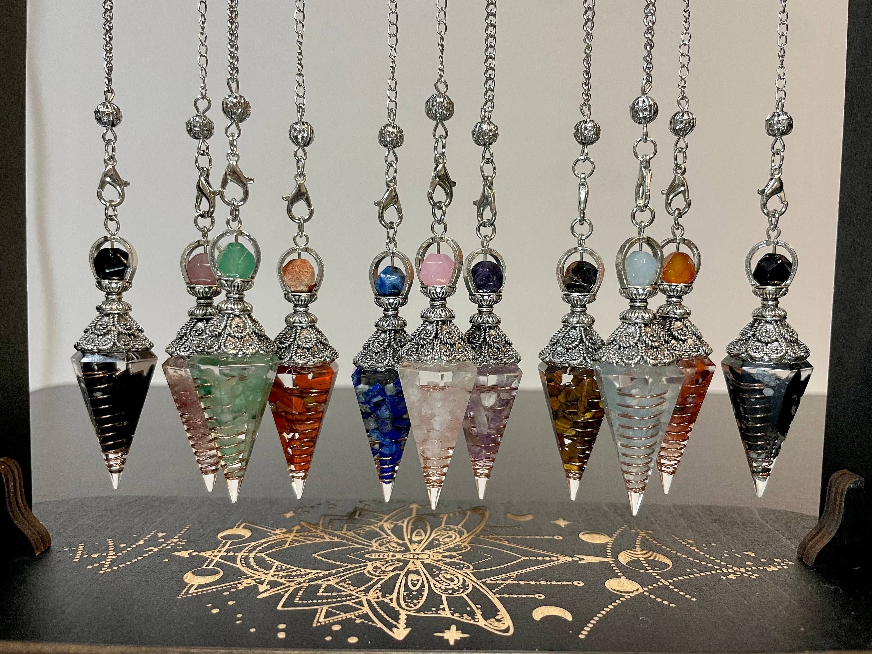 Crystal Pendulums of Natural Materials for Divination and Dowsing - Etsy