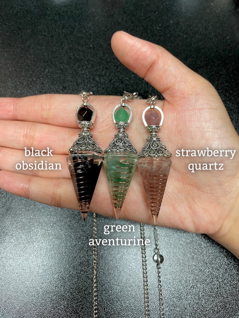 Crystal Pendulums of Natural Materials for Divination and Dowsing - Etsy