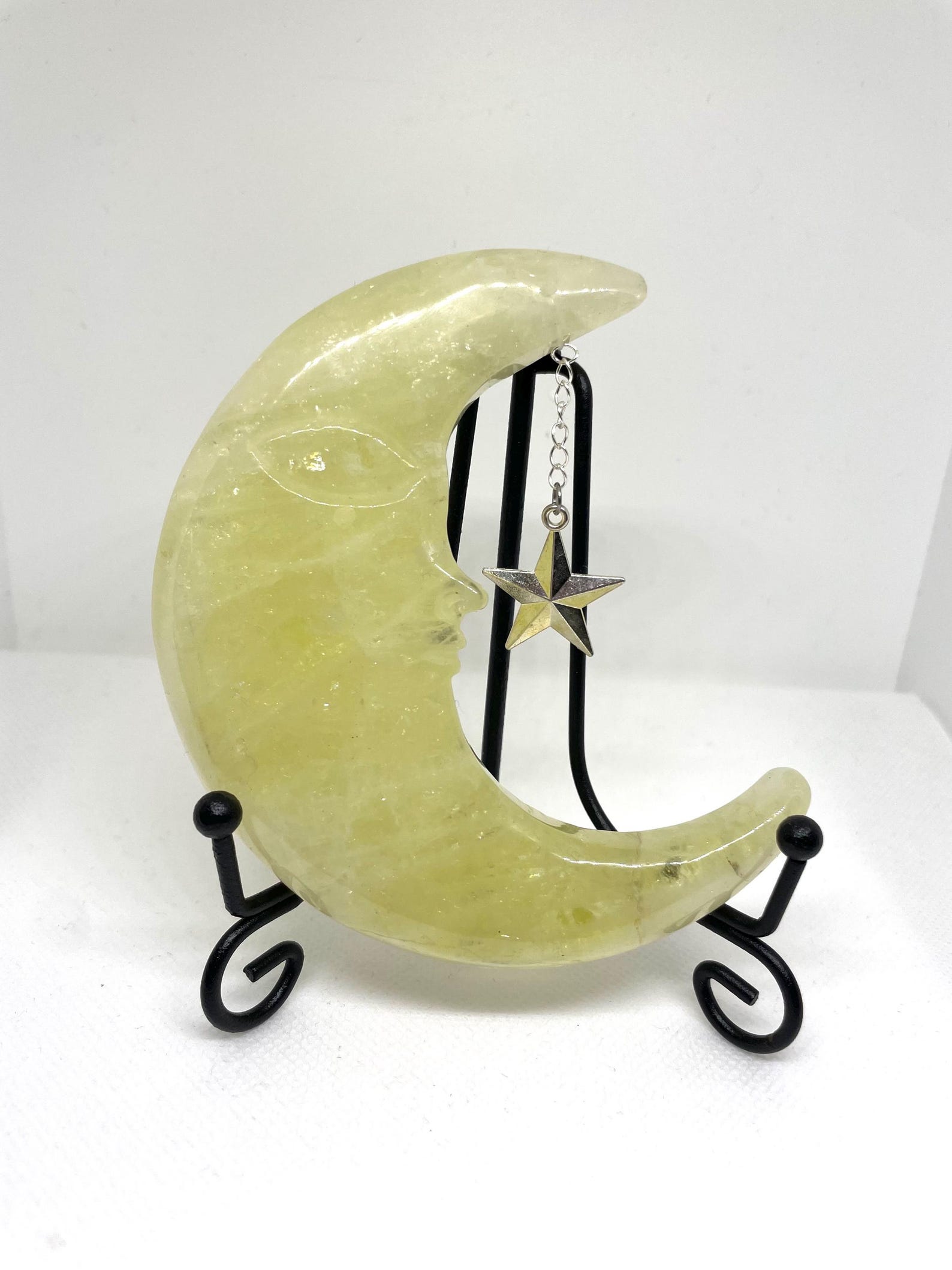 Crystal Moon Carving With Stand - Etsy