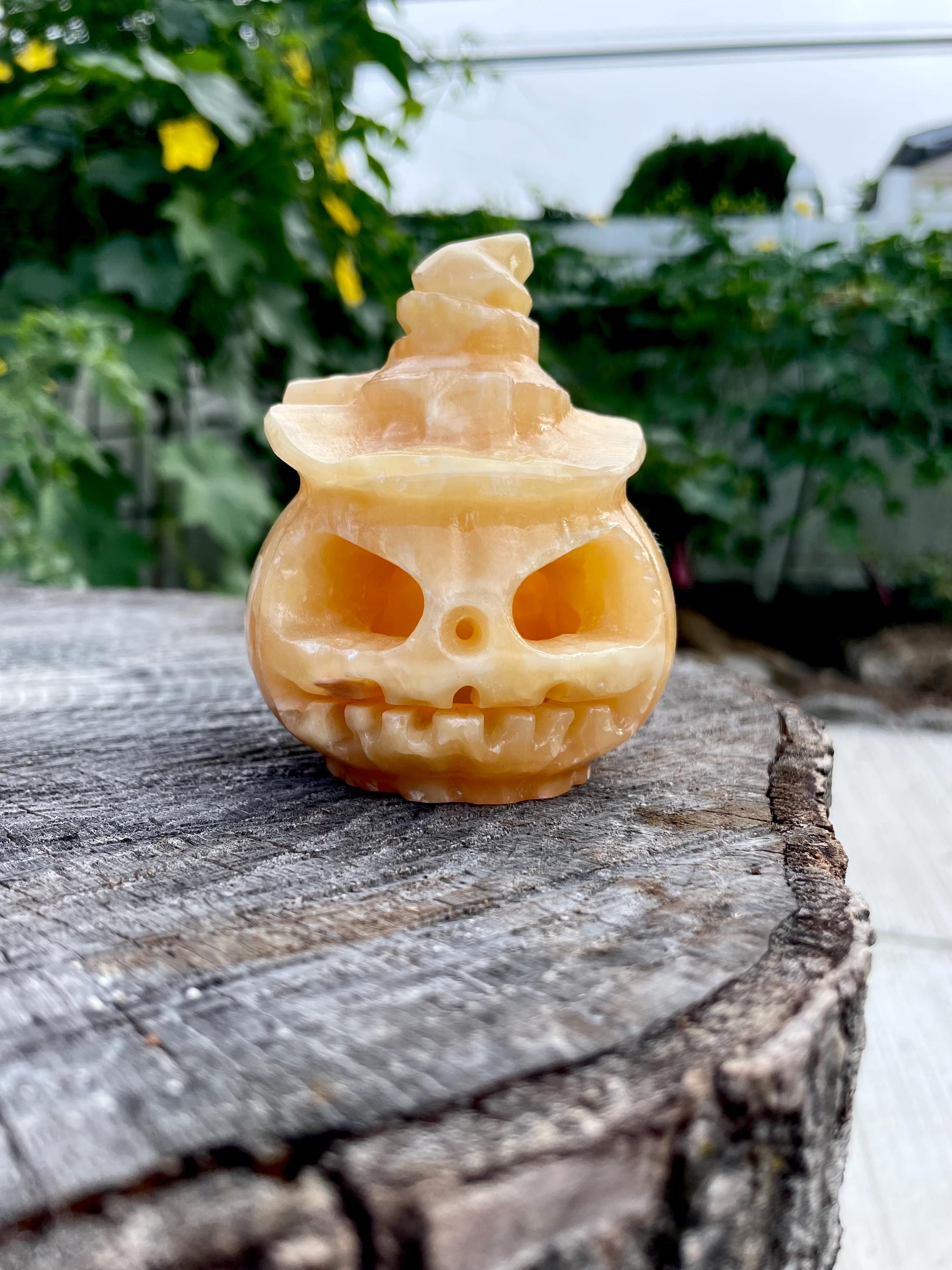 Pumpkin Crystal Carvings Sunstone & Calcite - Etsy