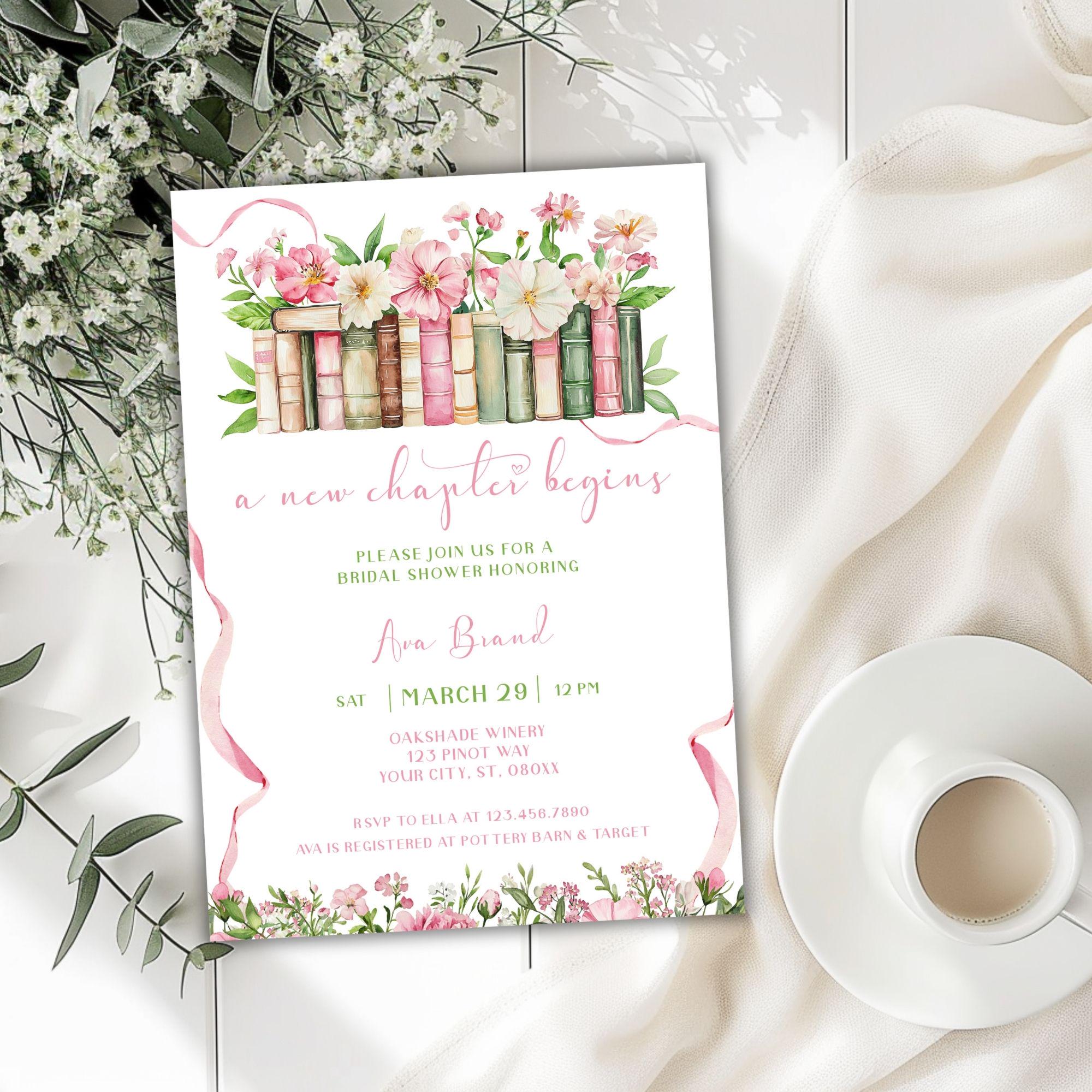 A New Chapter is About to Begin Invitation Favor Tag, A New Chapter ...
