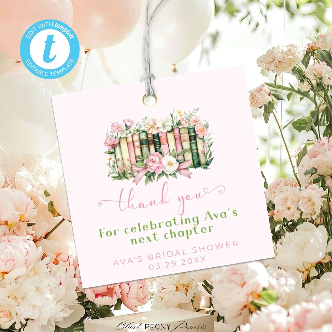 A New Chapter is About to Begin Invitation Favor Tag, A New Chapter ...