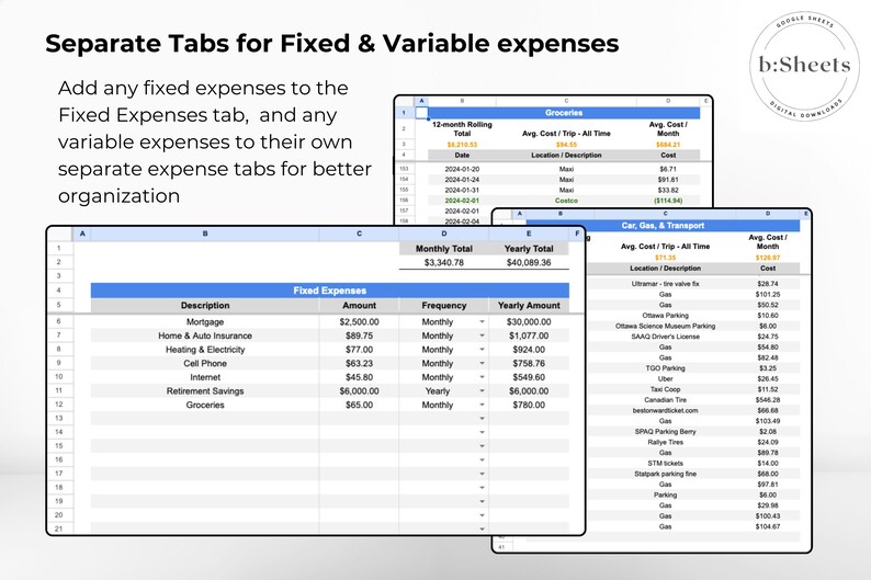 Monthly Budget Spreadsheet: Shared Expense Tracker for Google Sheets ...