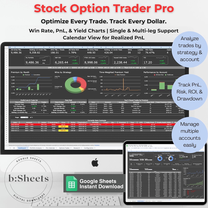 Stock Options Excel - Etsy