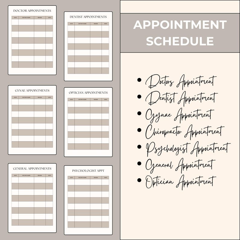 Medical Tracker Bundle, 30 Medical Planner Printable, Medication ...