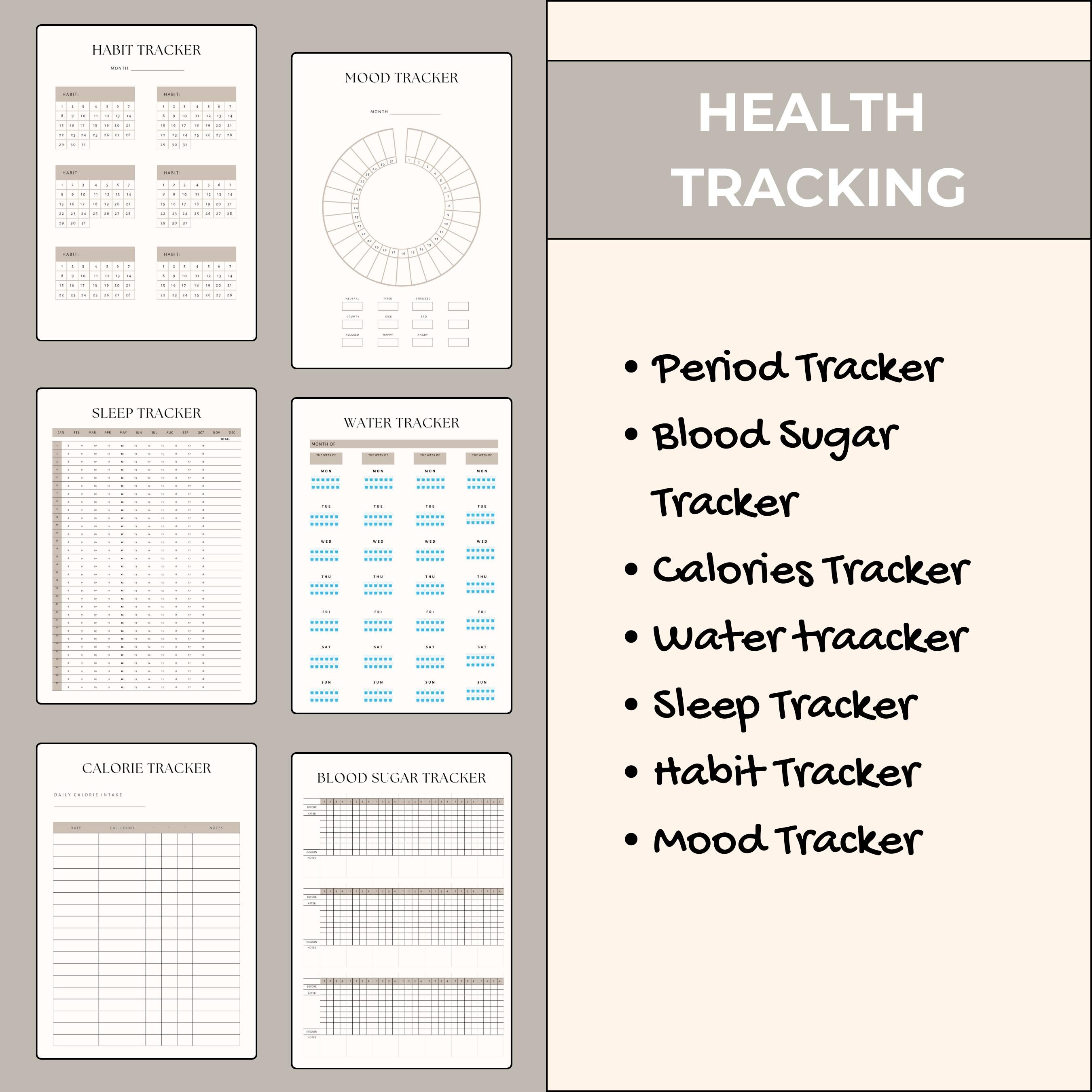 Medical Tracker Bundle, 30 Medical Planner Printable, Medication ...