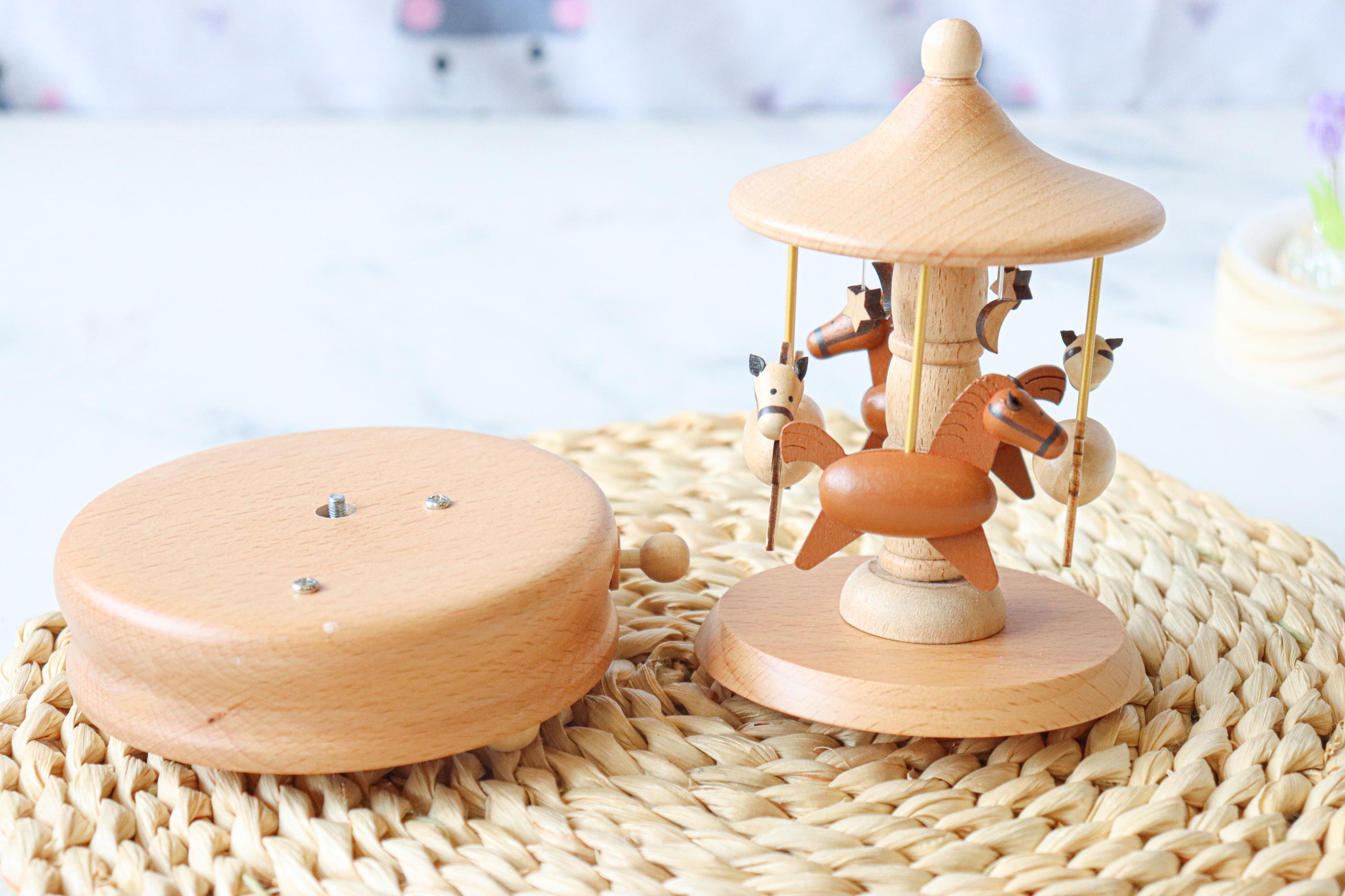 Customized Wooden Carousel Music Box, Baby Shower Gift - Etsy
