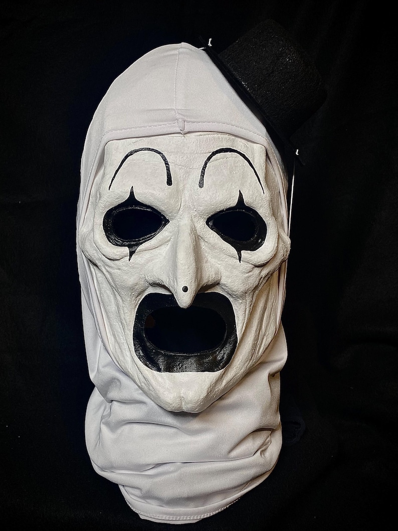 Artsy Clown Crazy Killer Mime Latex Half Mask Cut Open Mouth! (comes ...