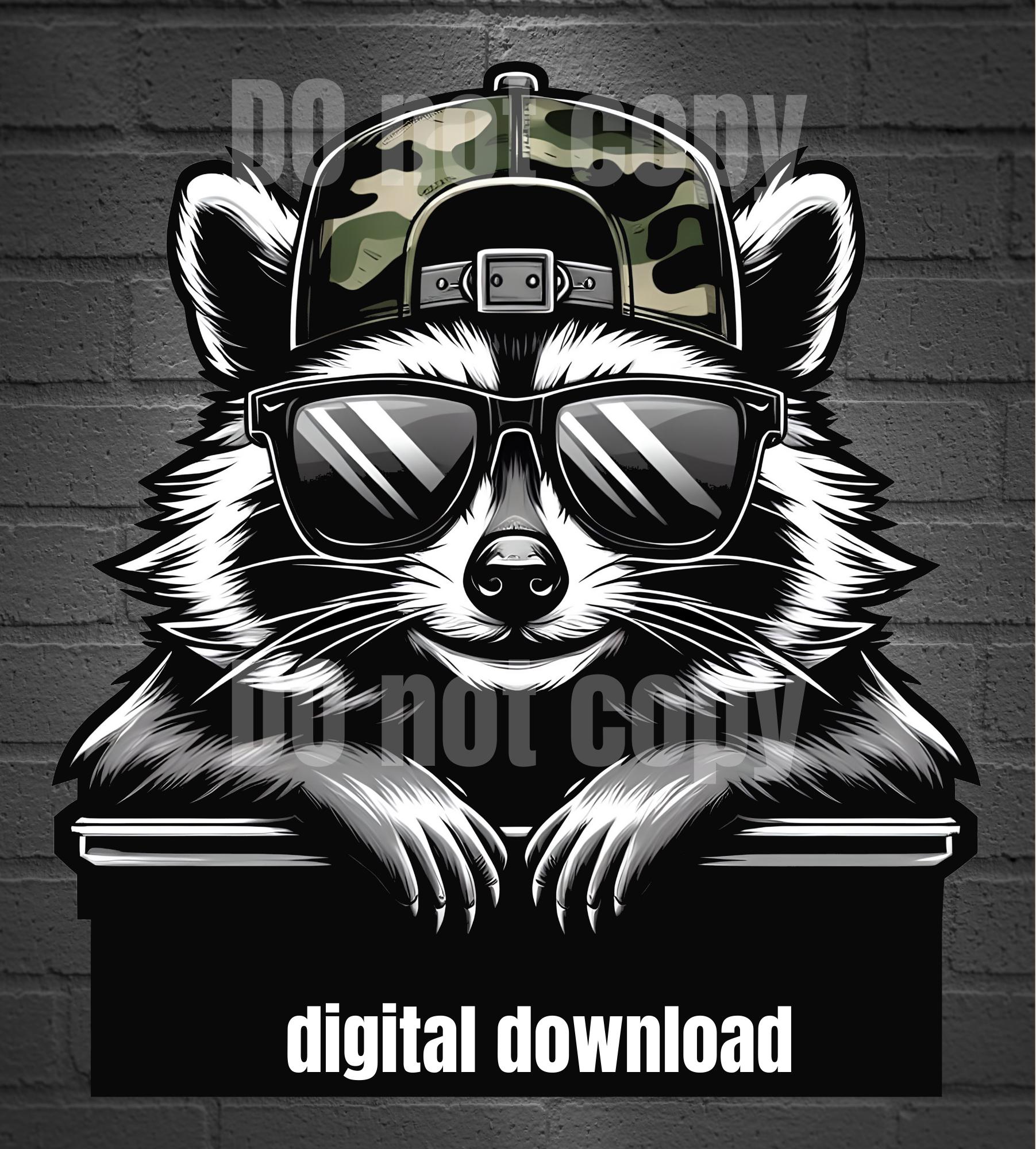 Racoon PNG Digital Download, Racoon Panda Png, Camo Racoon Png, Boy ...