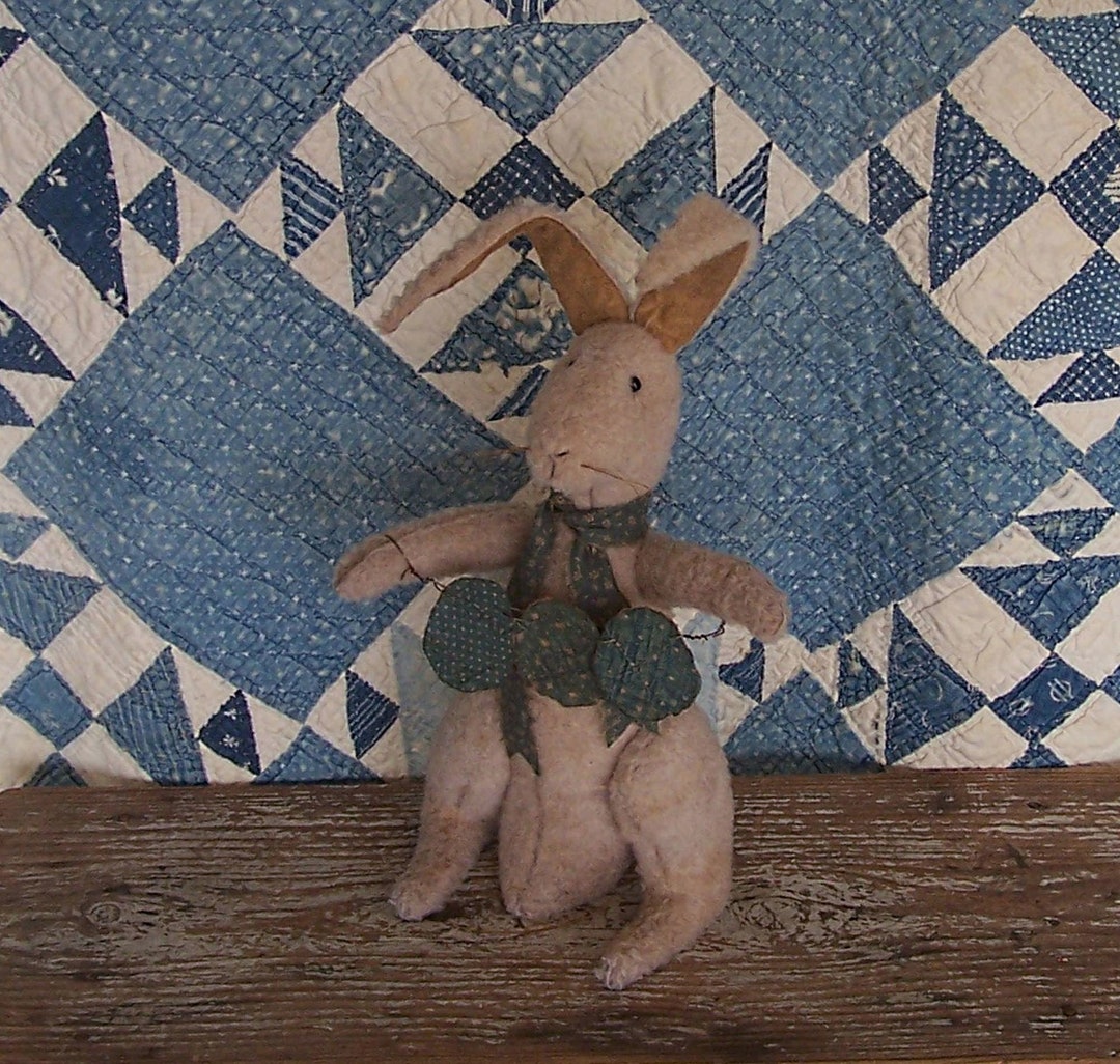 Primitive Rabbit Doll, Grungy Rustic Farmhouse Spring Decor, Easter ...