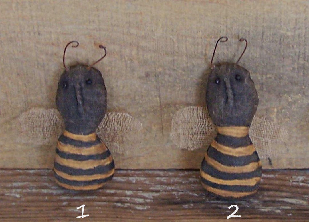 Itty Bitty Primitive Bumblebee Doll, Artisan Made Hand Painted Honey ...