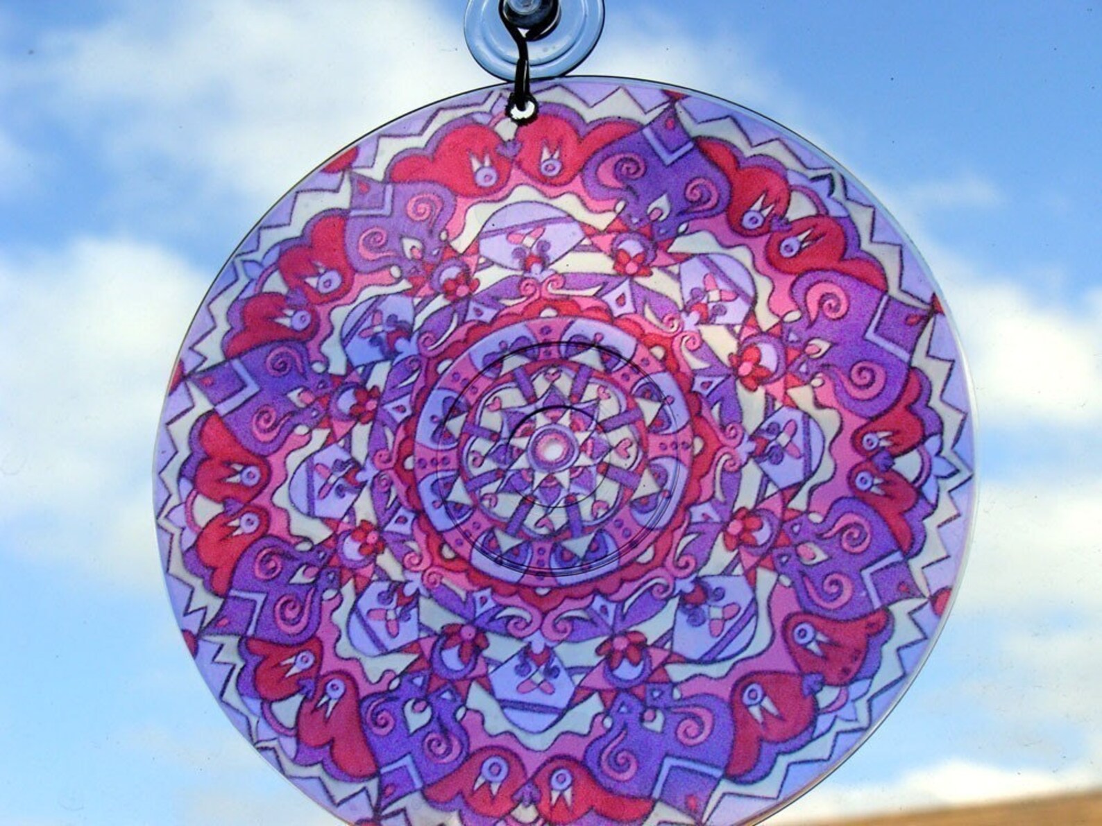 Purple Owls Mandala Suncatcher Bohemian Home Decor Purple - Etsy