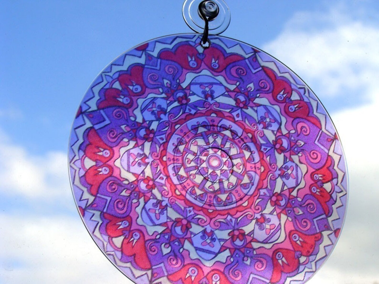 Purple Owls Mandala Suncatcher Bohemian Home Decor Purple - Etsy