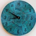 Wicked Clock in Turquoise - Psychedelic Geometric Mandala Hand Painted ...