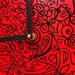 Vampire Red Goth Clock Hand Painted Original Red and Black Home Decor ...