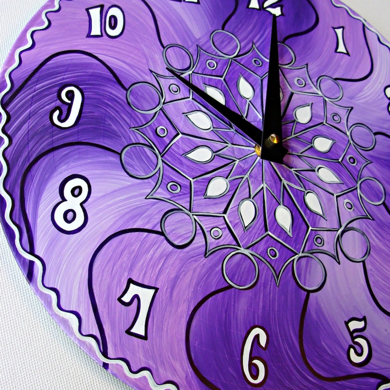 Purple Clocks - Etsy