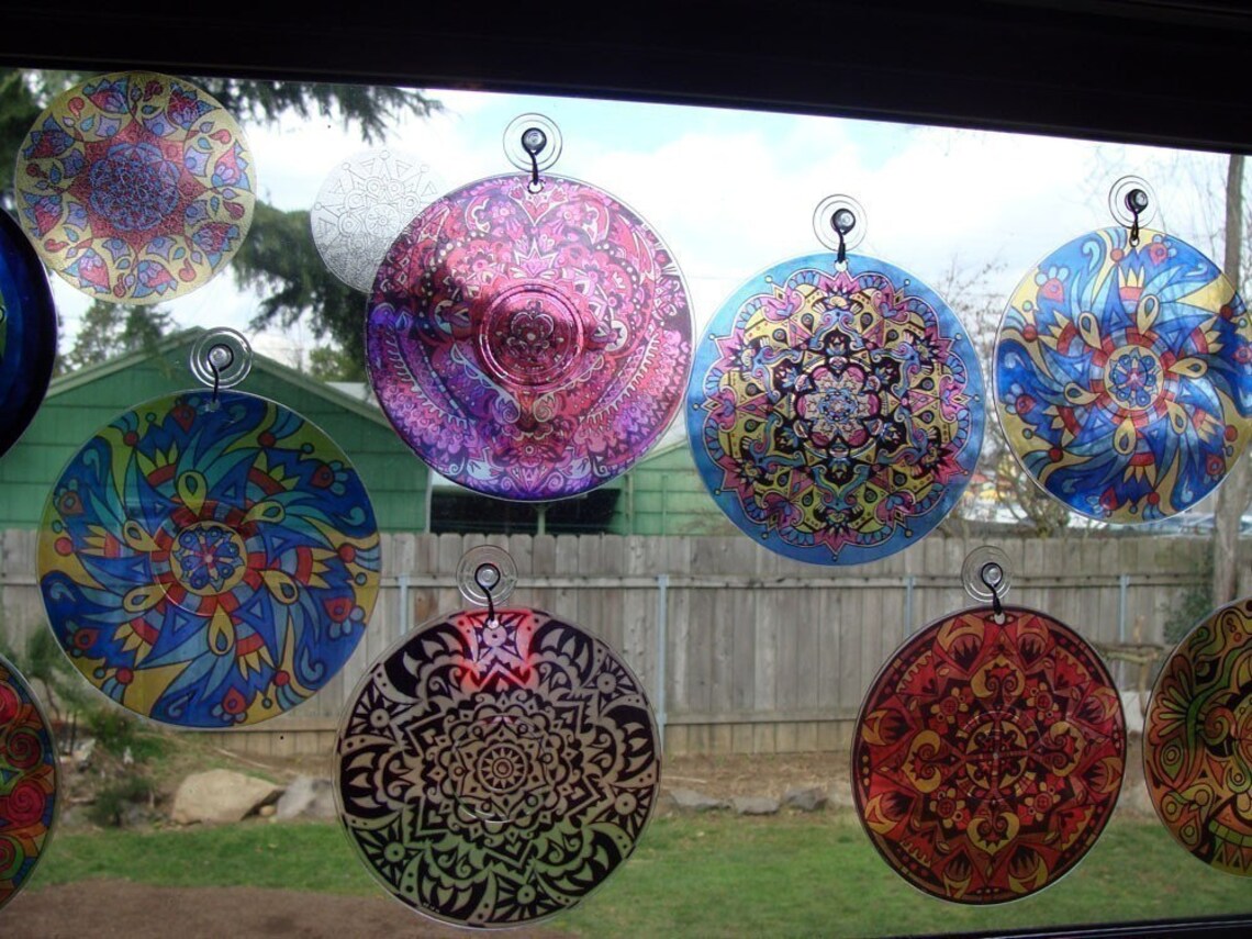 Love Mandala Suncatcher Geometric Design in Pink / Purple / - Etsy