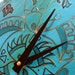 Wicked Clock in Turquoise - Psychedelic Geometric Mandala Hand Painted ...