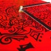 Vampire Red Goth Clock - Hand Painted Original Red and Black Home Decor ...