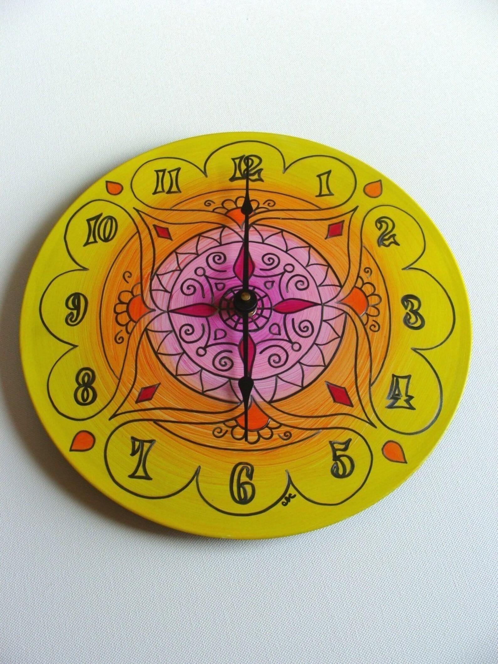 Morocco Clock Geometric Mandala Home Decor Made From Recycled Record - Etsy