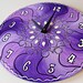 Violet Riot Clock Geometric Psychedelic Wall Clock Made From Recycled ...