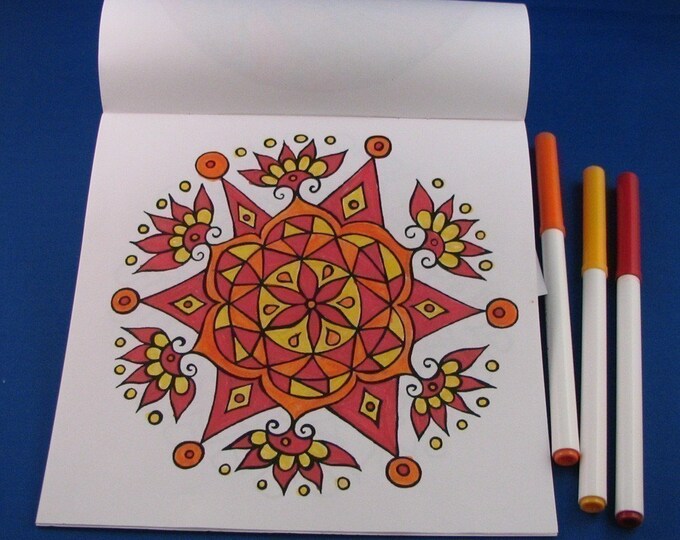 Mod Mandalas Coloring Book - Etsy