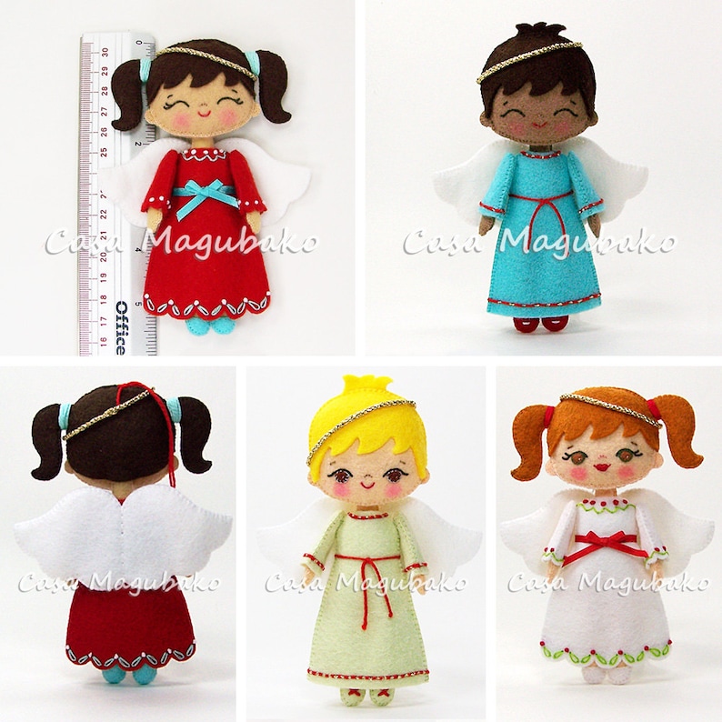 PDF Pattern Angel Ornament Felt Pattern Felt Angel Softie - Etsy