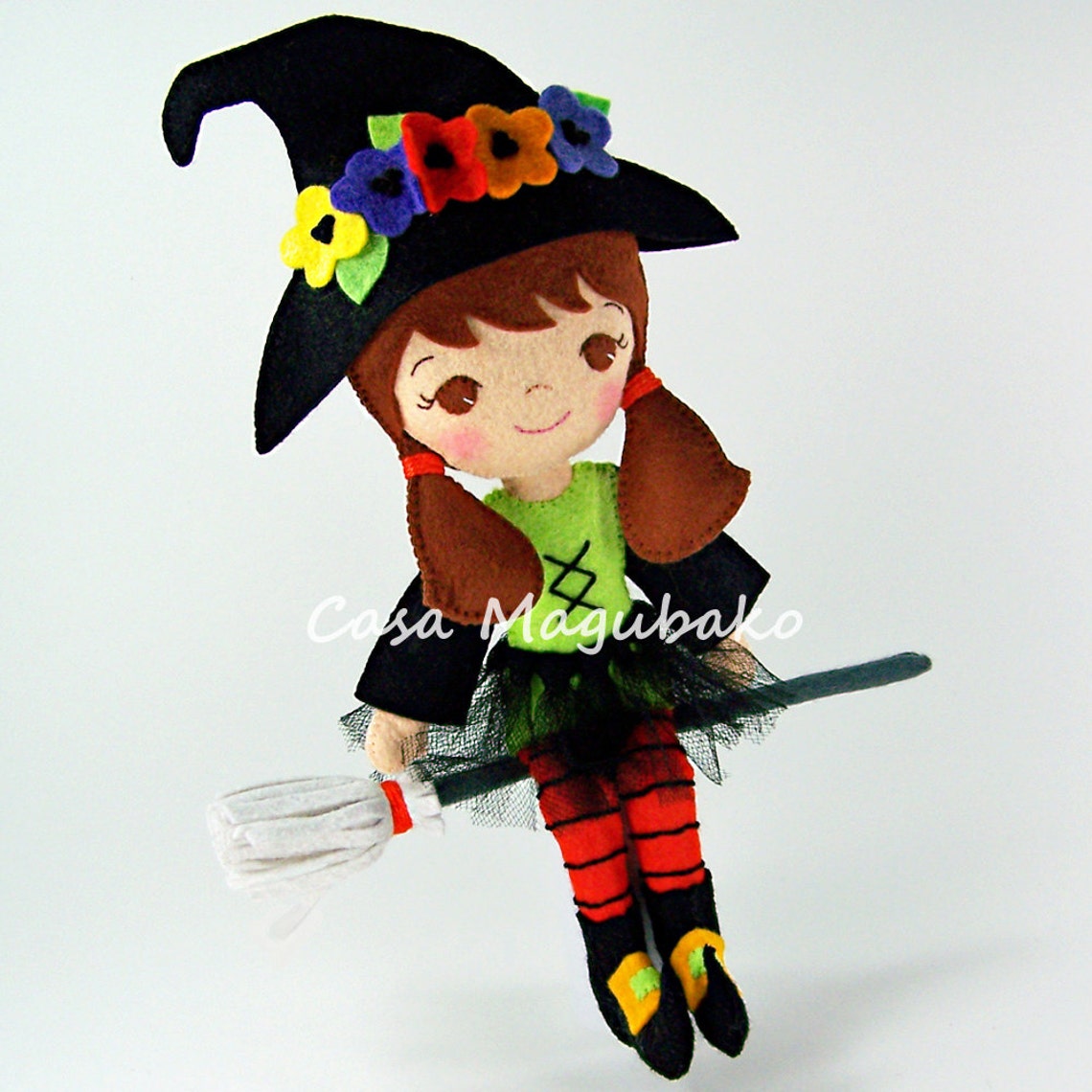 PDF Pattern - Witch Doll Felt Pattern - Halloween Witch Doll Sewing ...