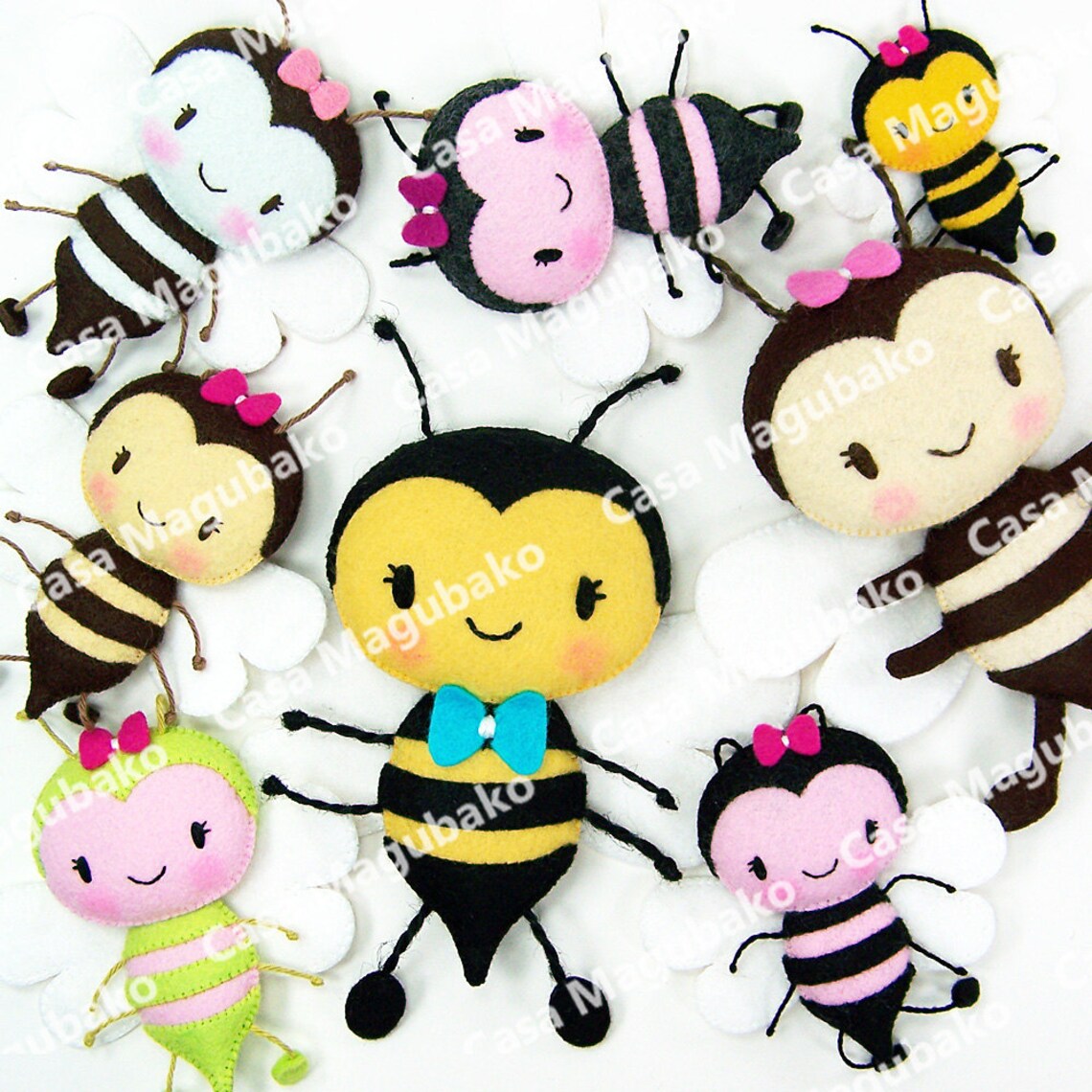 PDF Pattern Bee Felt Pattern Felt Bee Ornament or Soft Toy | Etsy