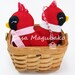 PDF Pattern - Cardinal Bird Felt Pattern - Christmas Decoration ...