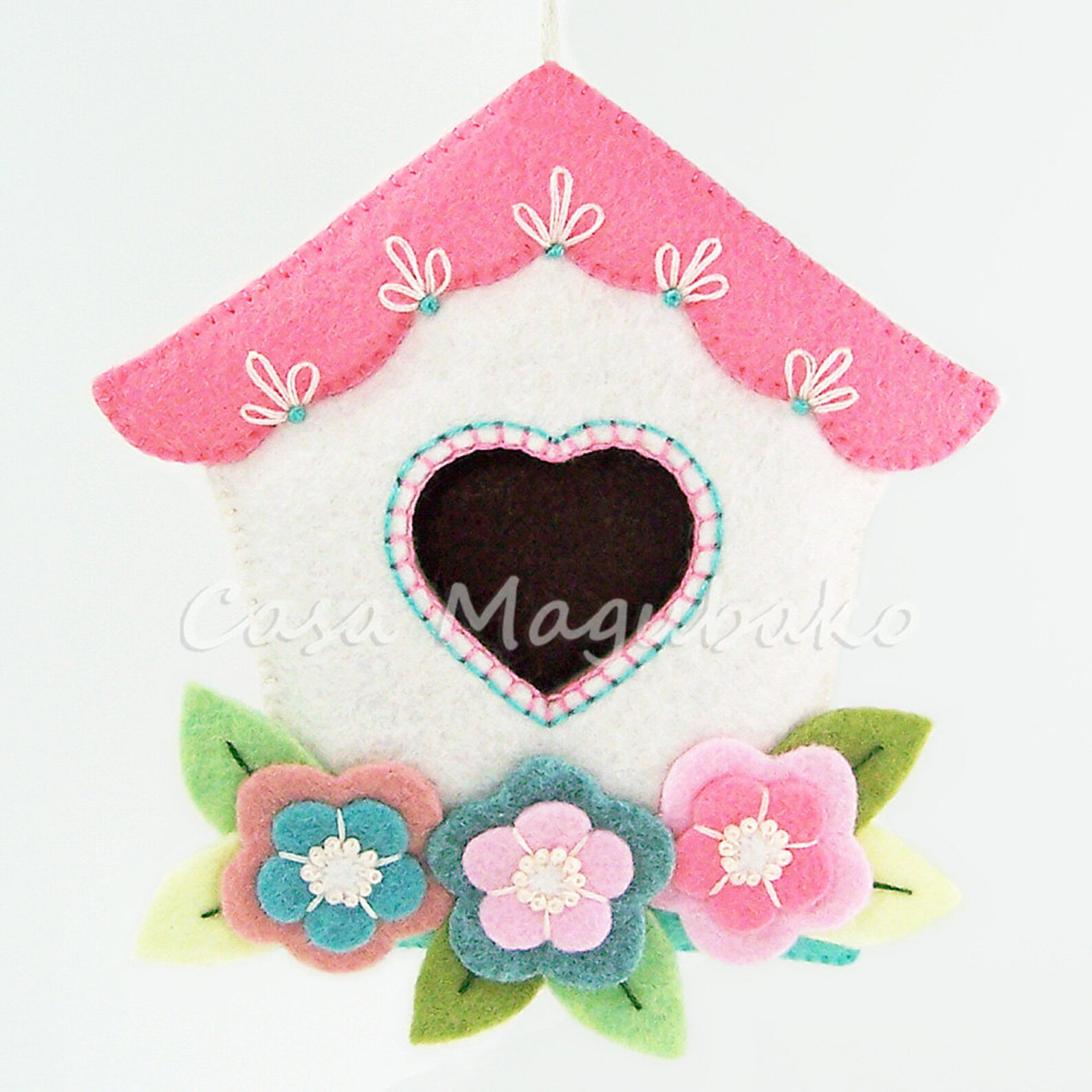 PDF Pattern Bird & Birdhouse Felt Pattern Bird Ornament Sewing Pattern ...