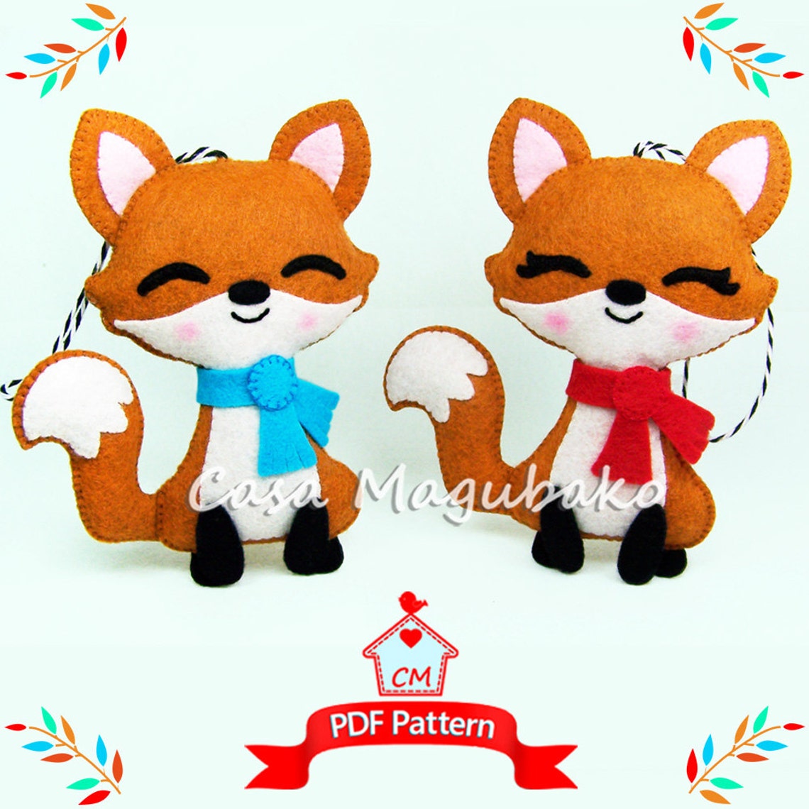 PDF Felt Pattern Fox Ornament Sewing Pattern Woodland Fox - Etsy