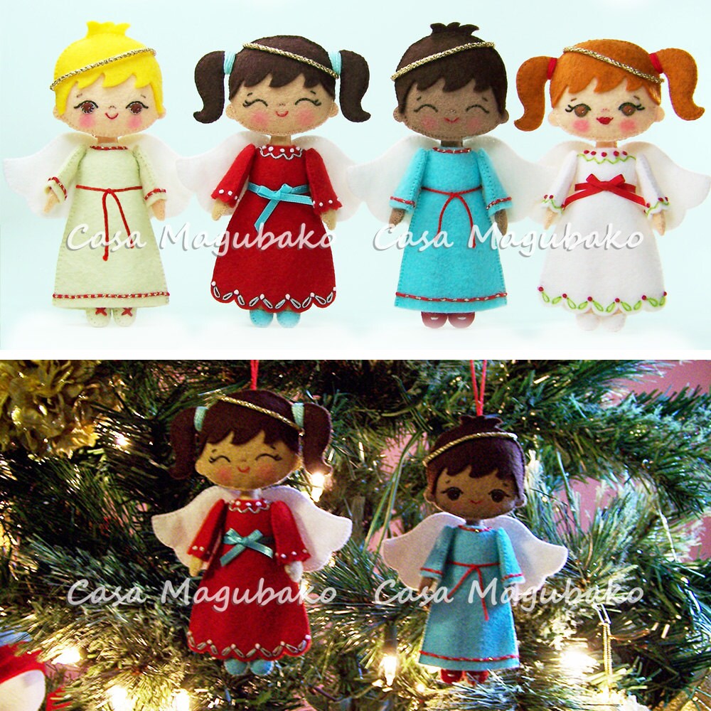 PDF Pattern Angel Ornament Felt Pattern Felt Angel Softie - Etsy