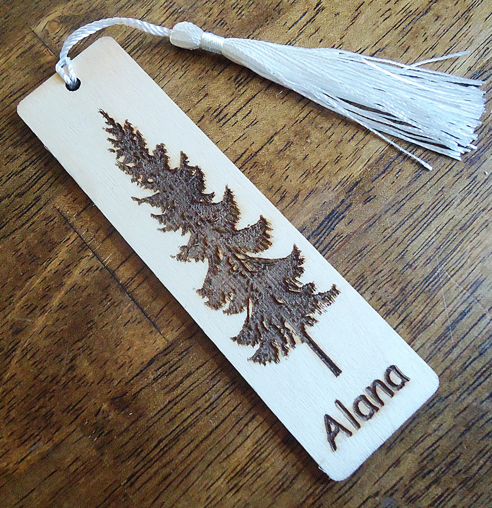 Personalized Wood Burned Bookmarks, Feather, Cherry Blossoms, Birds ...