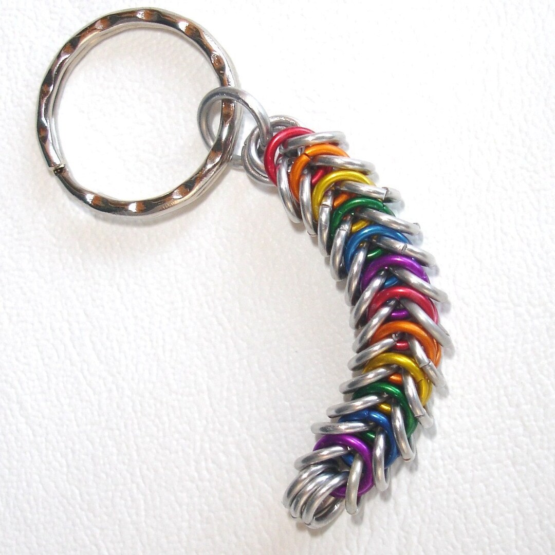 Keychain - Rainbow Box Weave - Etsy