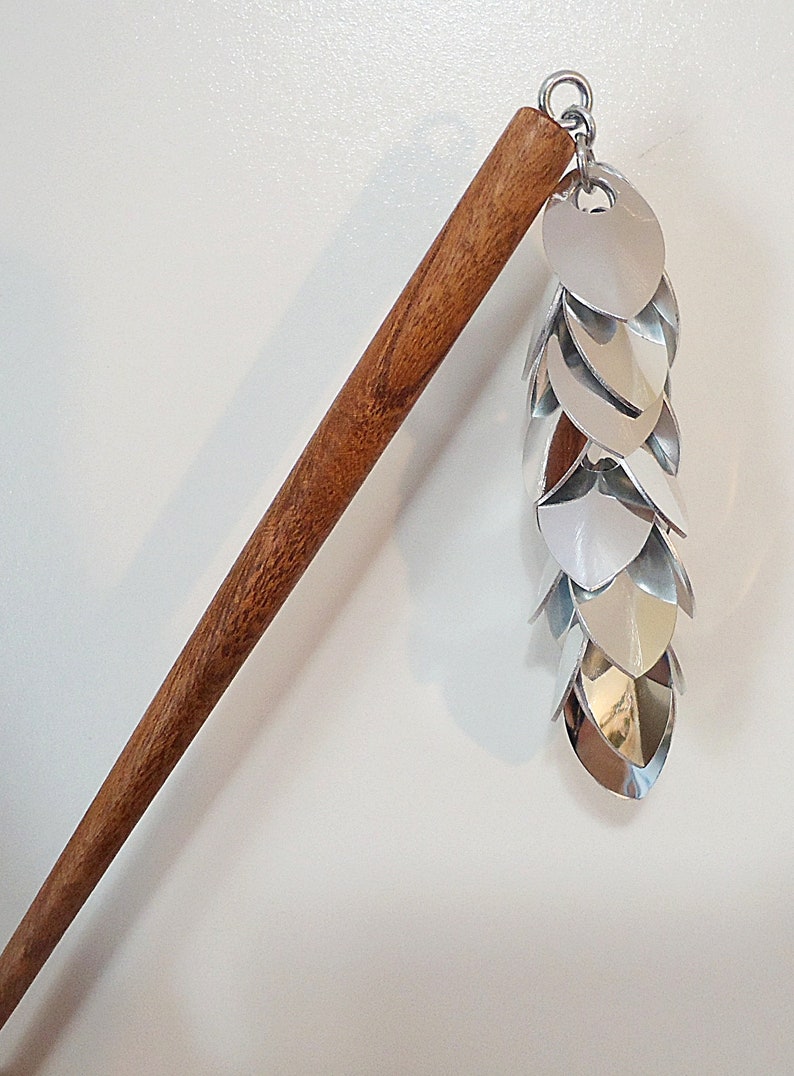 Cascading Shiny Silver Hair Stick - Etsy