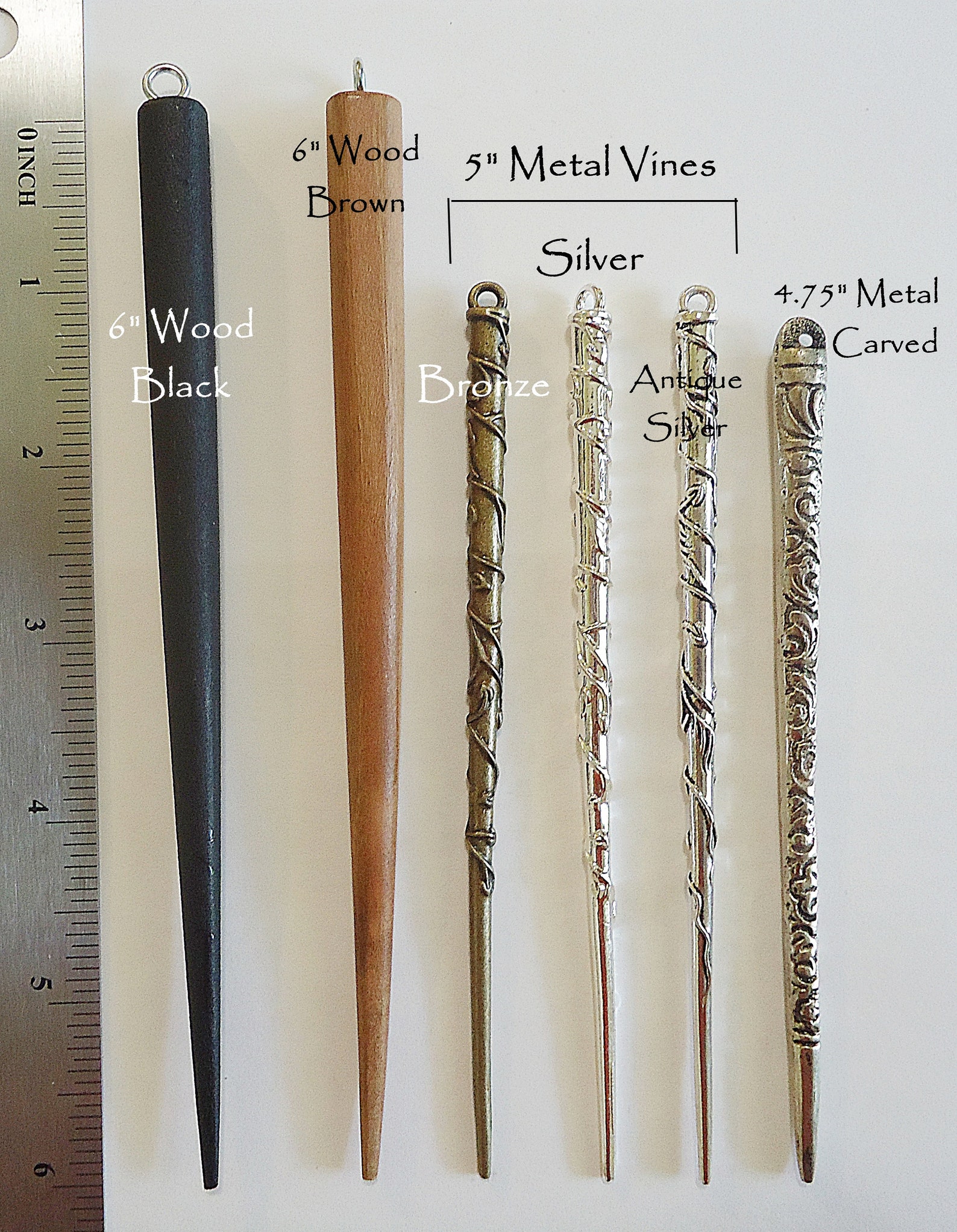 Cascading Shiny Silver Hair Stick - Etsy