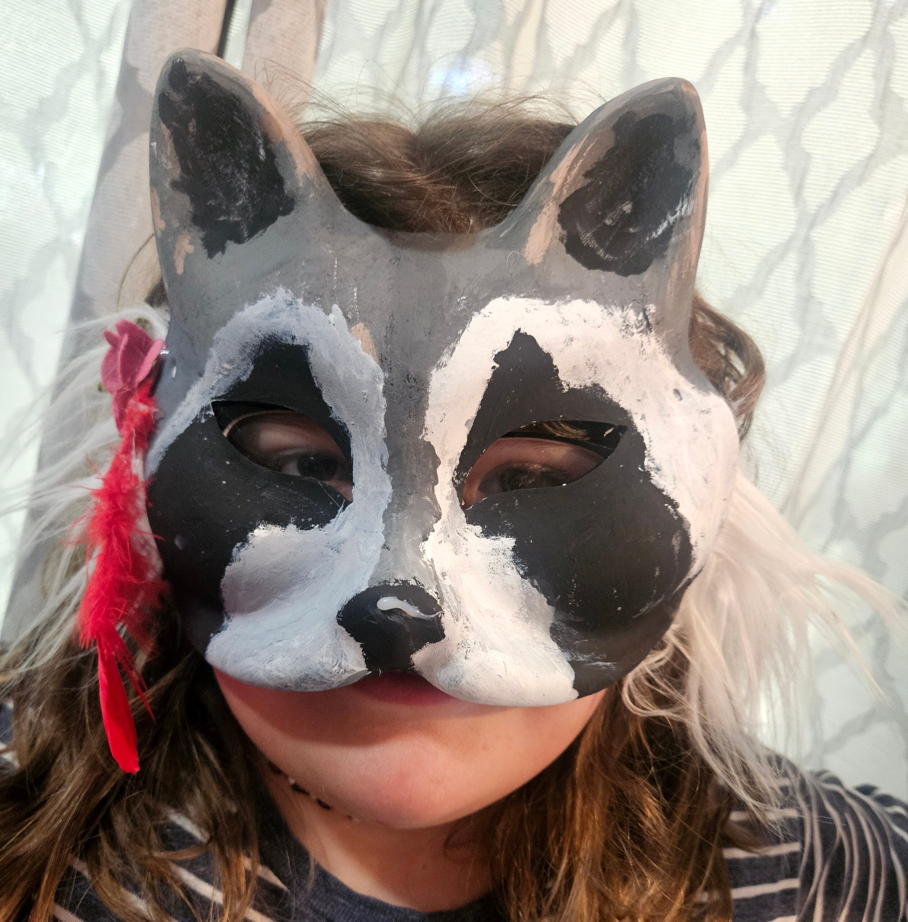 Hand Painted Therian Racoon Mask - Etsy