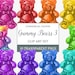 Gummy Bear Clipart | Instant Download | Gummy Bears Png | Rainbow ...