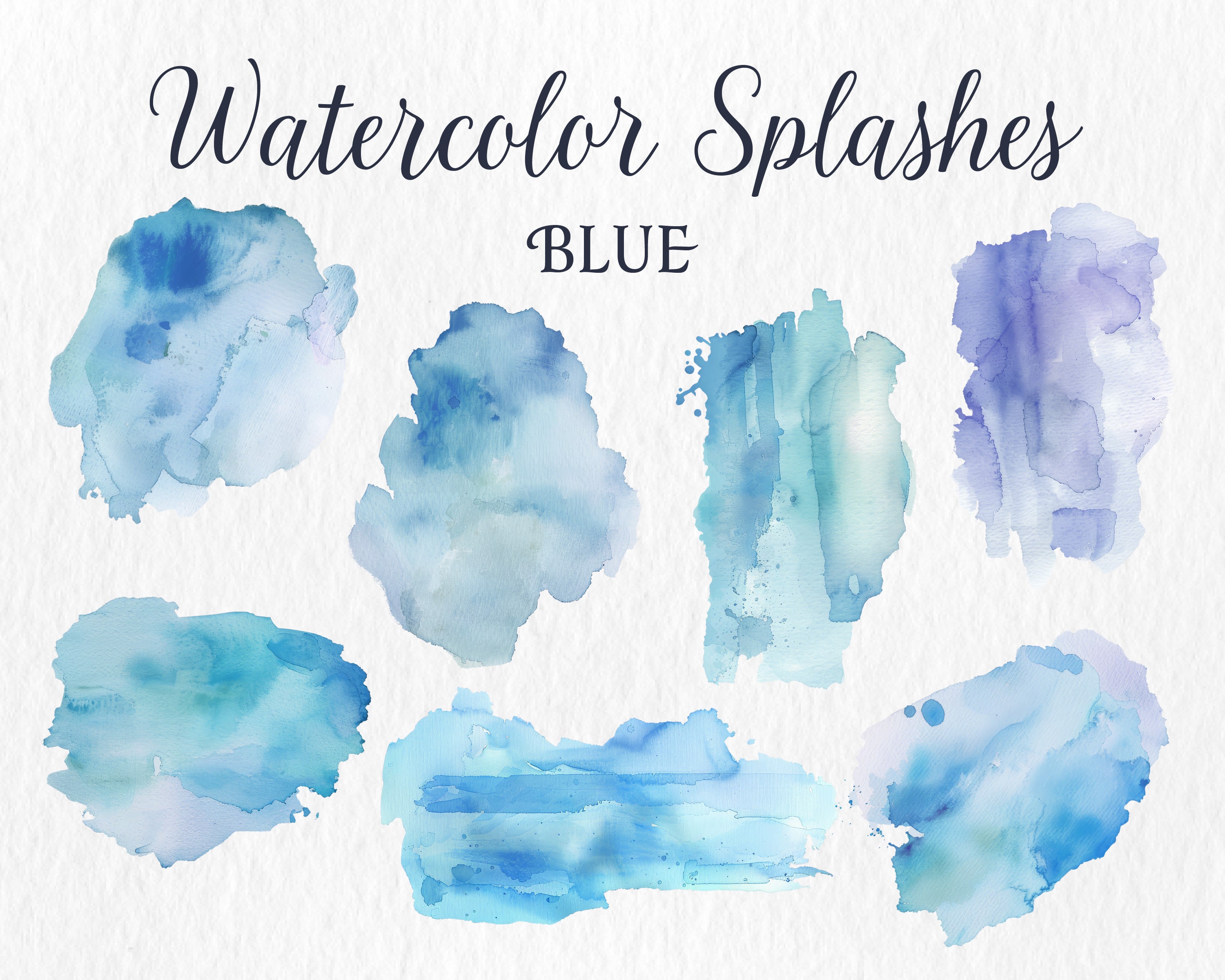 Watercolor Splashes | Watercolor Clipart | Splashes Clipart | Abstract ...