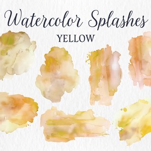 Watercolor Splashes | Watercolor Clipart | Splashes Clipart | Abstract ...