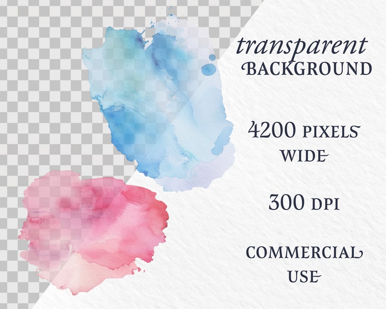 Watercolor Splashes | Watercolor Clipart | Splashes Clipart | Abstract ...