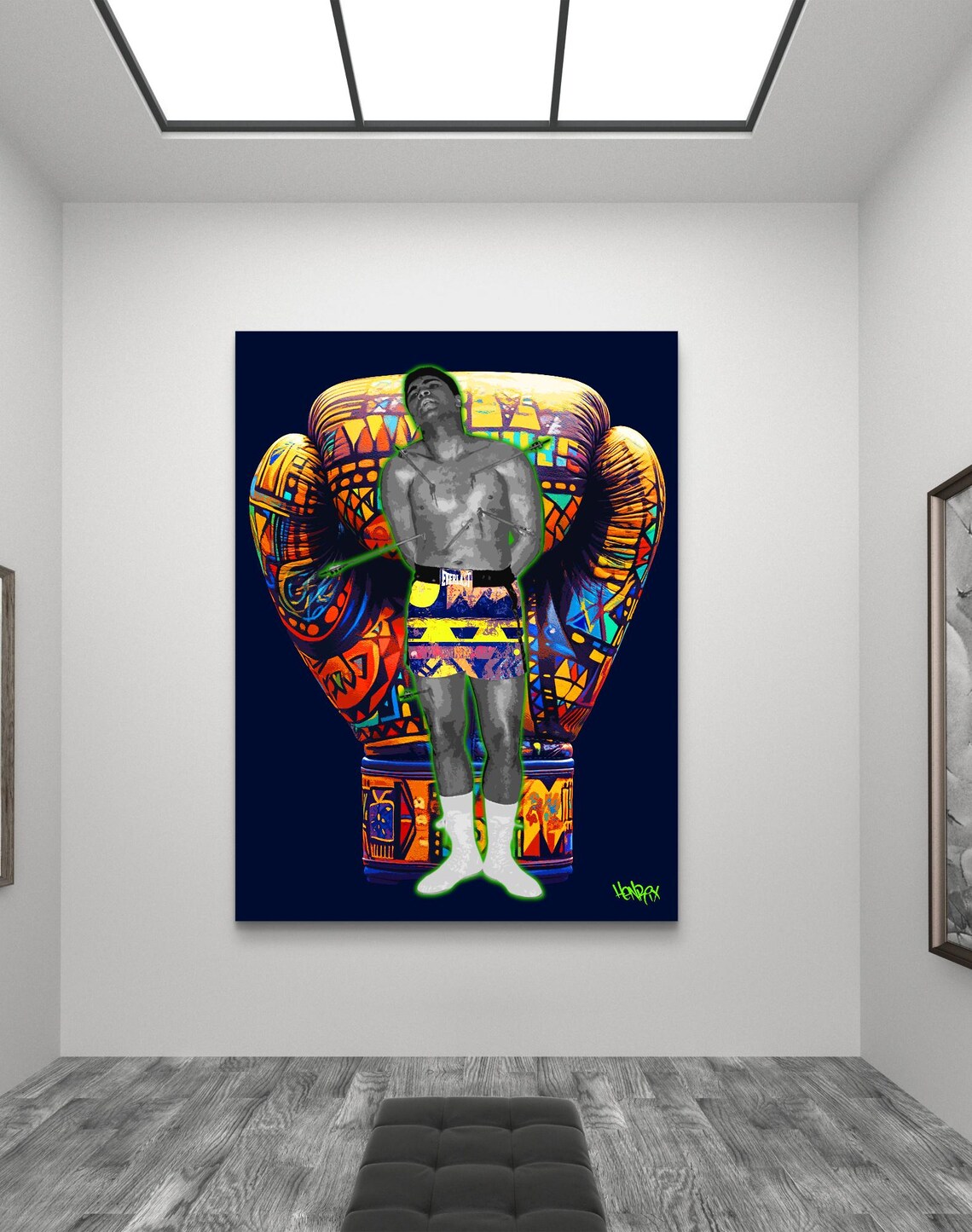 Muhammad Ali Canvas Wall Art, Boxing Legend Pop Art Print ...