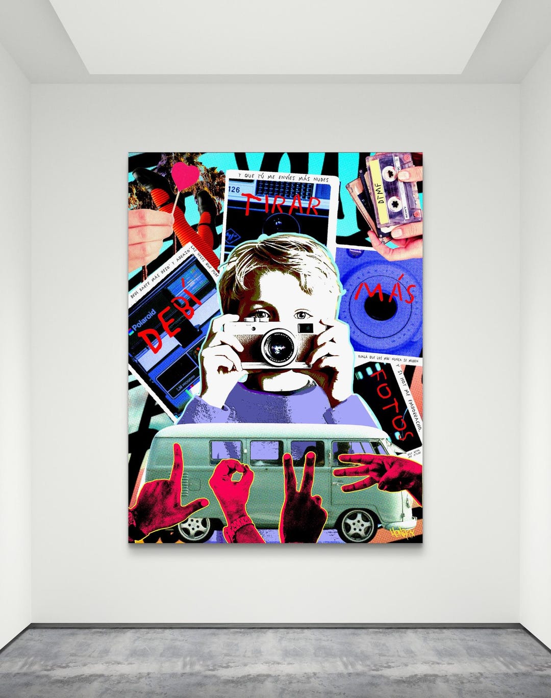 Debi Tirar Mas Fotos- DTMF Print on Canvas. Bad Bunny Wall Art, Home ...