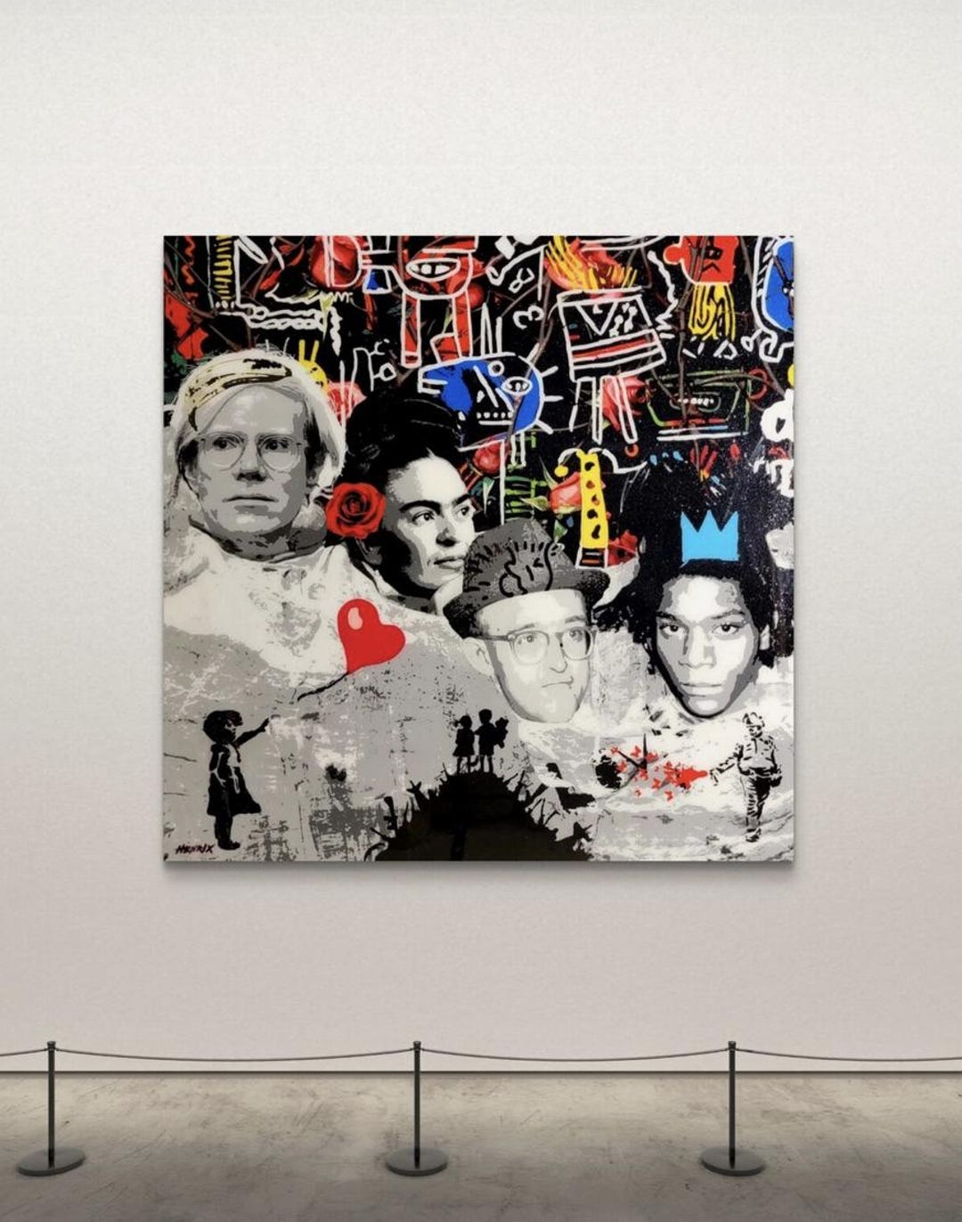 Icons of Art- Print on Canvas. Andy Warhol, Basquiat, Frida Kahlo ...