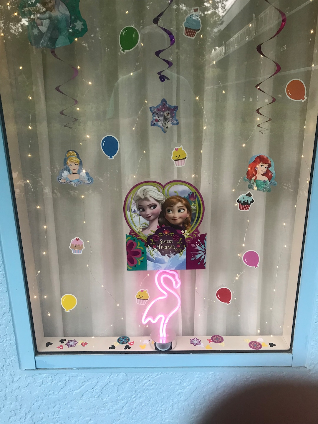 Disney Resort Window Decorations Frozen/princesses With Neon - Etsy