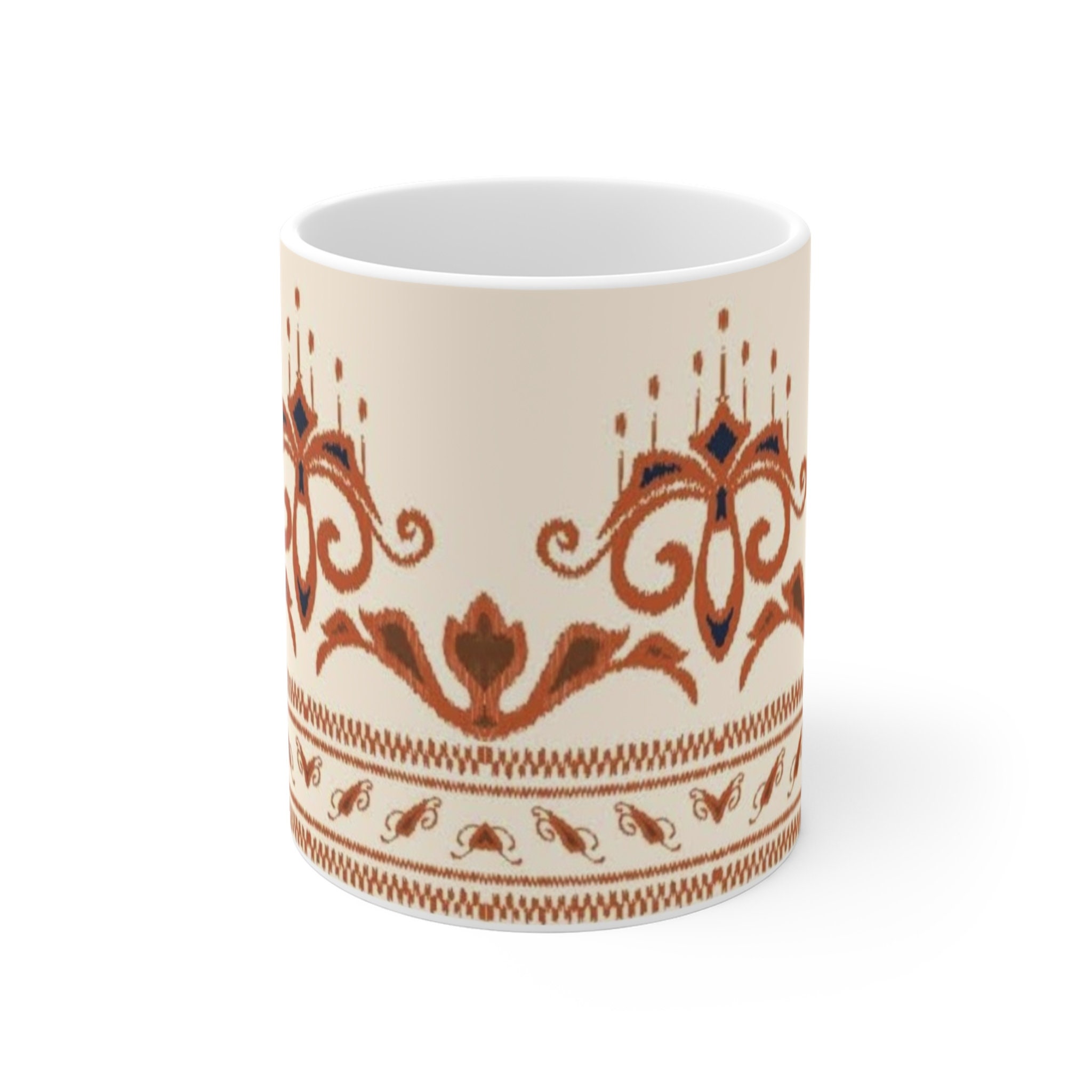 Modern Classy Ethnic Pattern Ceramic Coffee Mug, Pottery Tea Cup With ...