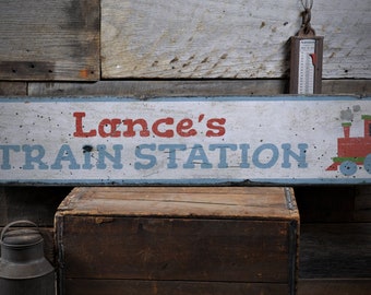 Train depot sign | Etsy
