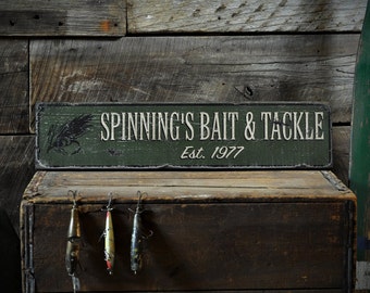 Bait and Tackle Sign | Etsy